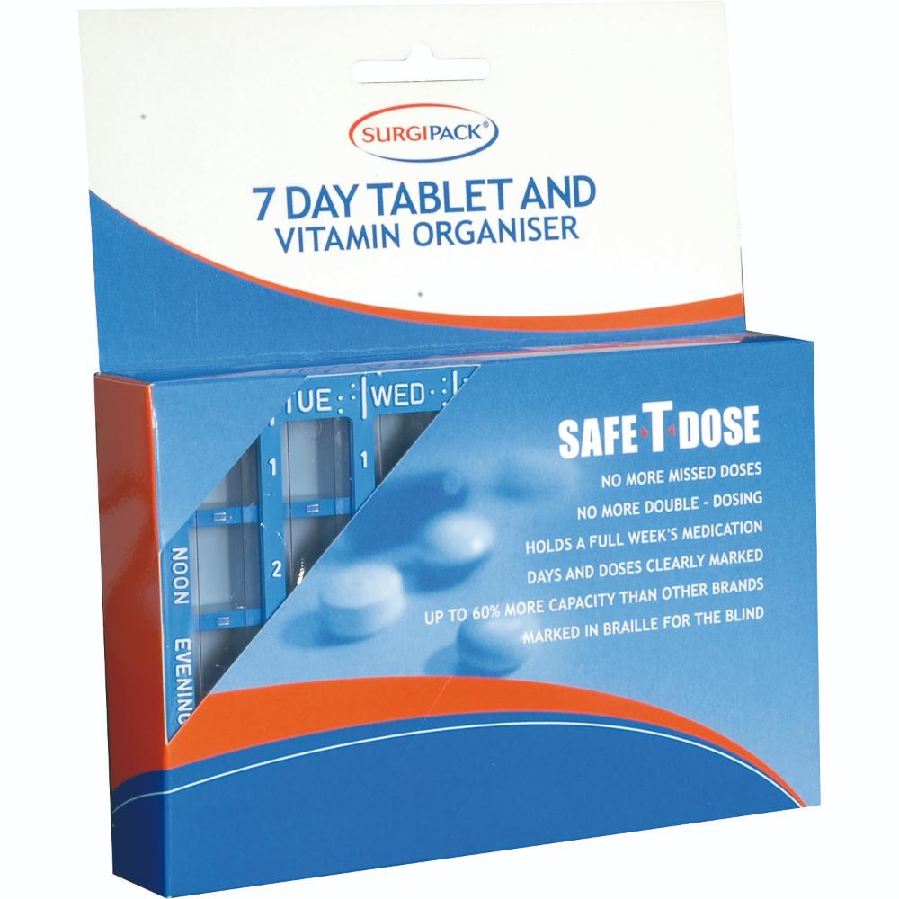 Surgipack Safe-T-Dose Tablet Organiser 1s – Unichem Pharmacy