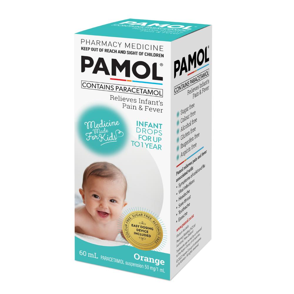 Pamol Infant Drops Orange 60ml – Unichem Pharmacy