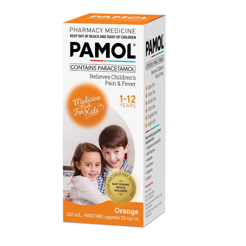 Pamol All Ages Colour Free Orange 100ml – Unichem Pharmacy