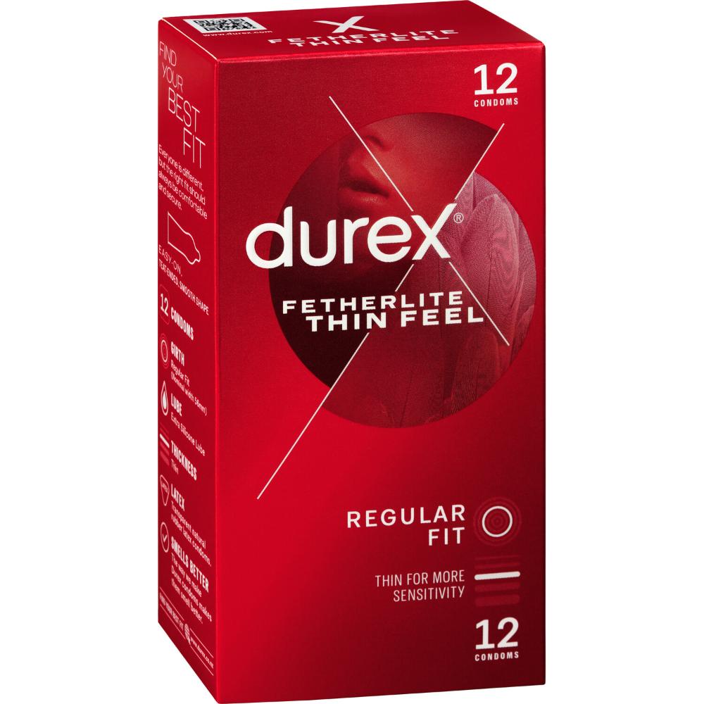 Durex Condoms Featherlite Thin Feel Regular Fit 12pk – Unichem Pharmacy