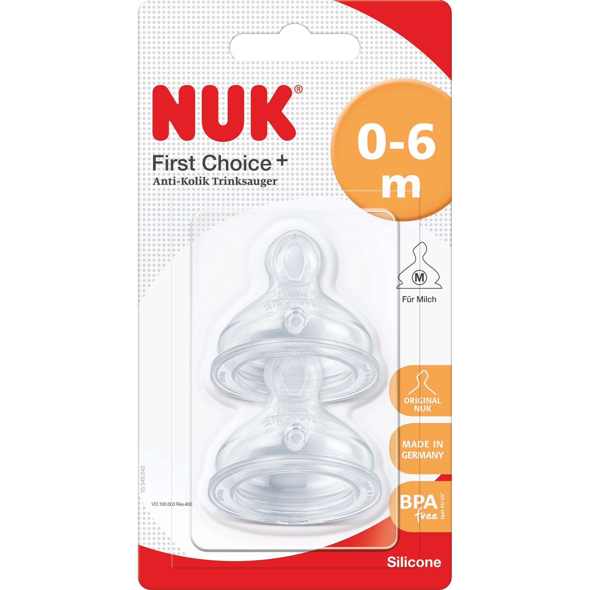 Nuk FC+ Silicone Teat 0-6 months Medium hole 2pk – Unichem Pharmacy