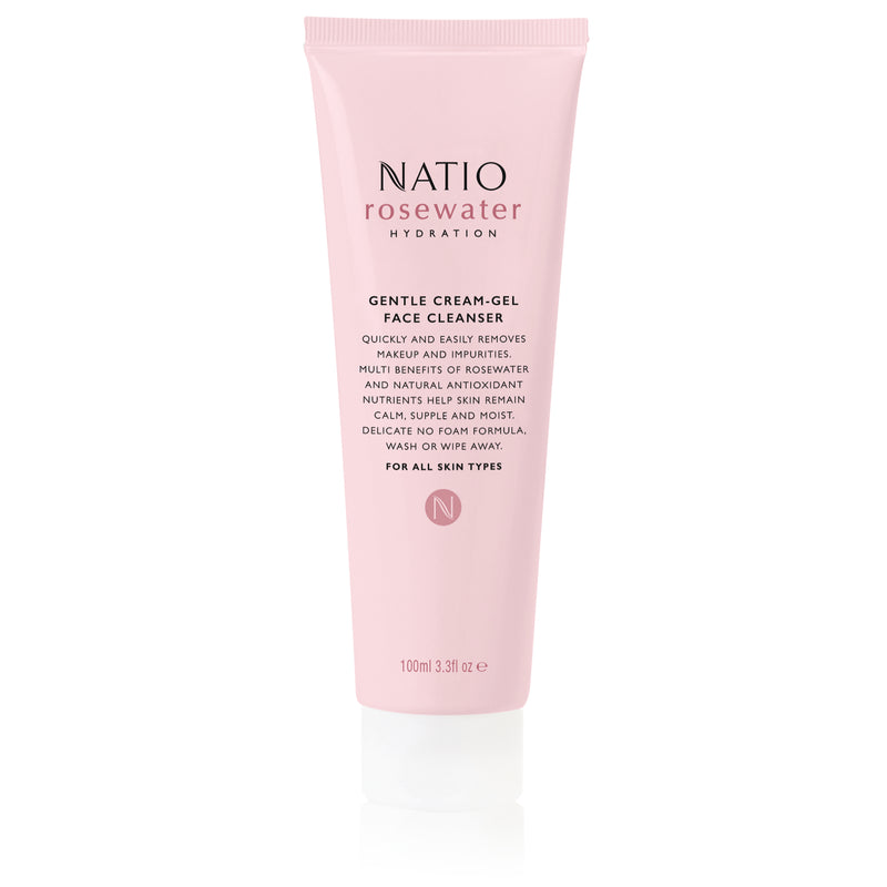 Natio Rosewater Gentle Cream-Gel Face Cleanser 100ml – Unichem Pharmacy