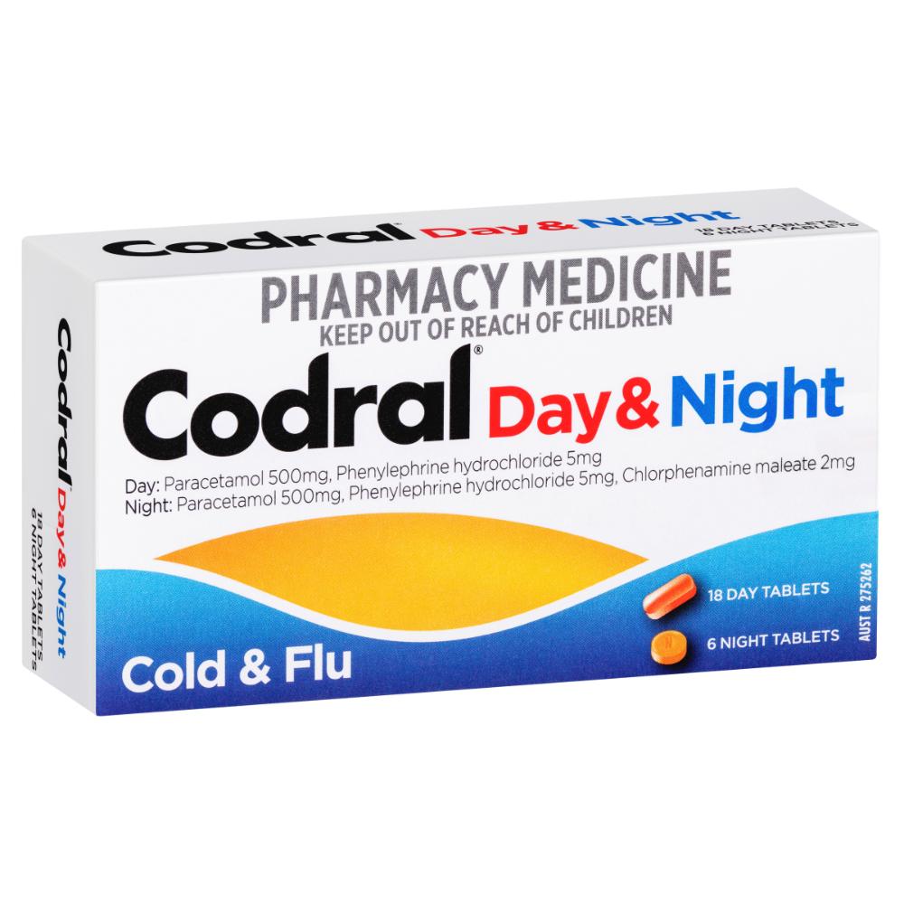 Codral Day & Night Cold & Flu Tablets 24s – Unichem Pharmacy