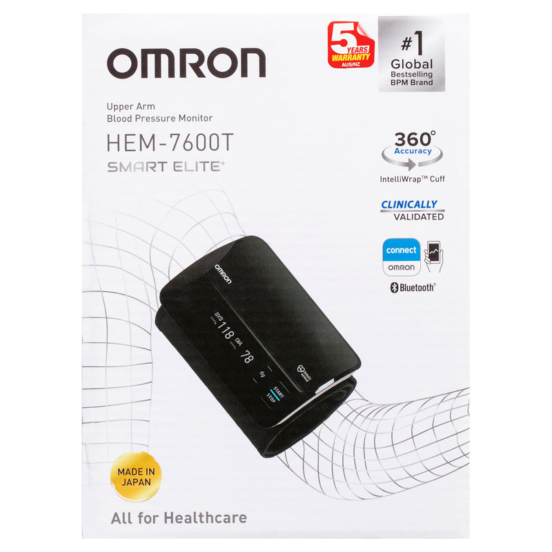 Omron HEM7600T Smart Elite+ Bluetooth Blood Pressure Monitor – Unichem ...