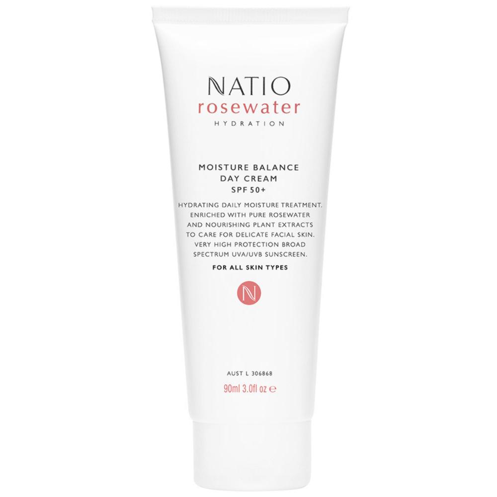Natio Rosewater Hydration Moisture Balance Day Cream SPF50+ 90ml ...