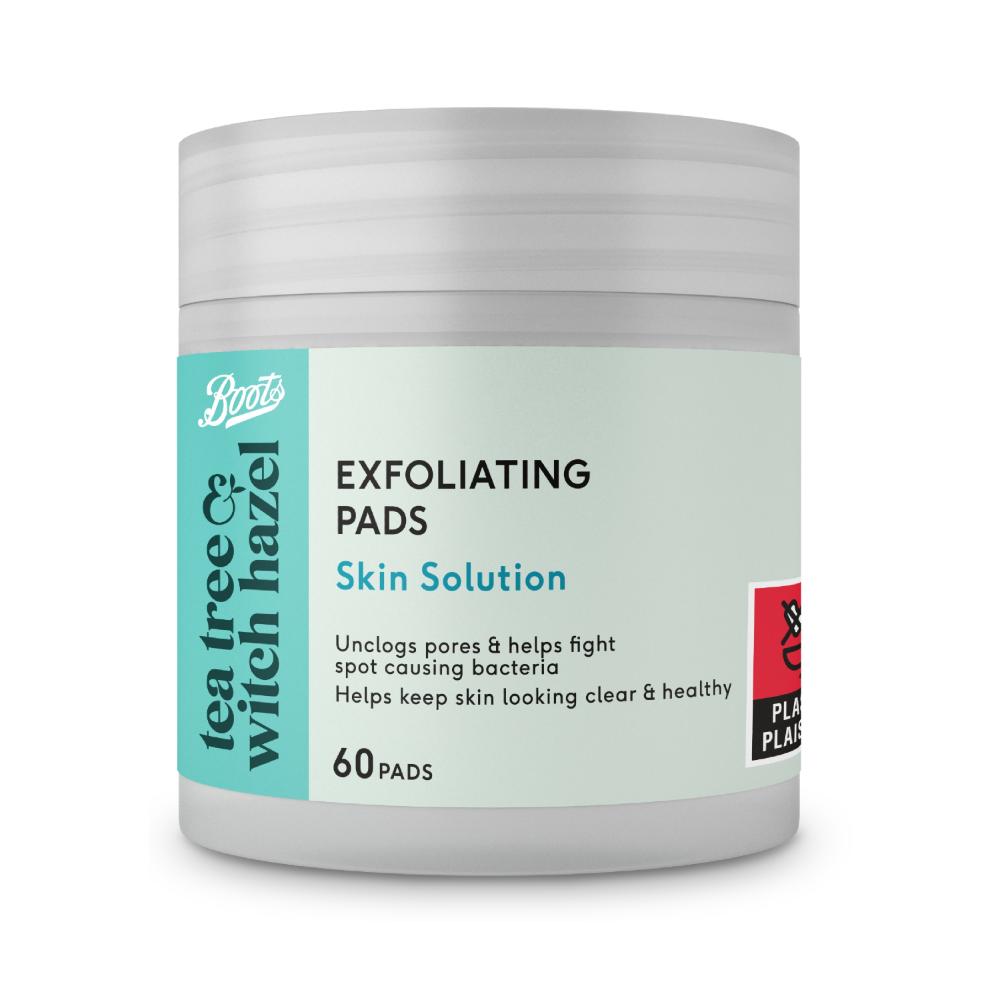 Boots Tea Tree & Witch Hazel Exfoliating Pads 60pk – Unichem Pharmacy