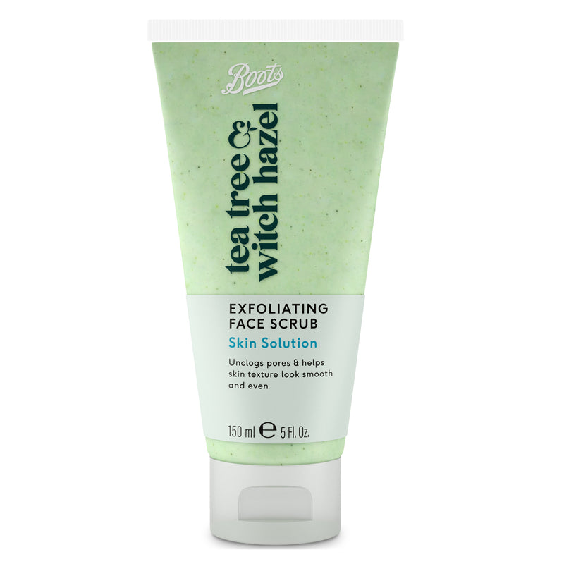 Boots Tea Tree & Witch Hazel Exfoliating Face Scrub 150ml – Unichem ...