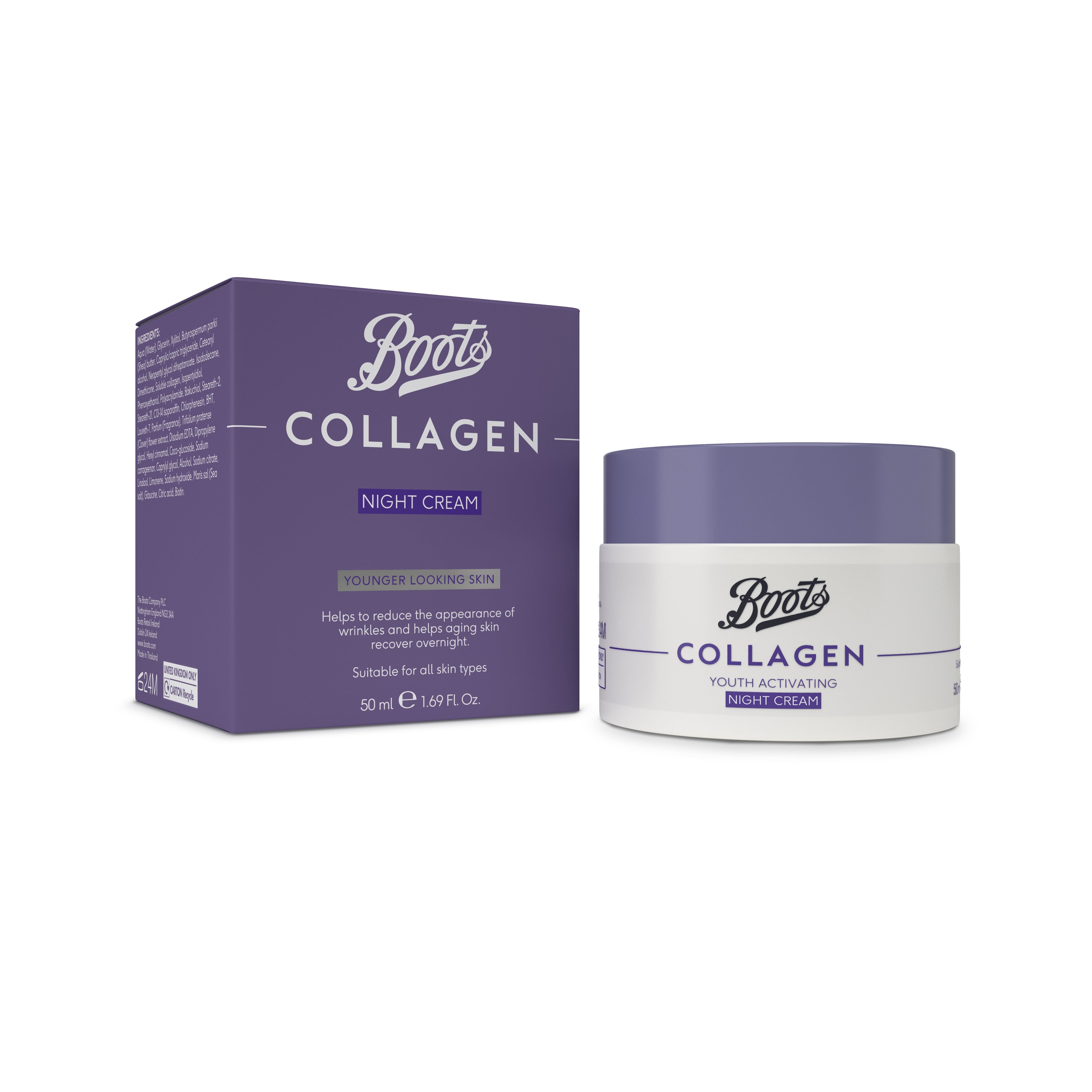 Boots Collagen Youth Activating Night Cream 50ml – Unichem Pharmacy