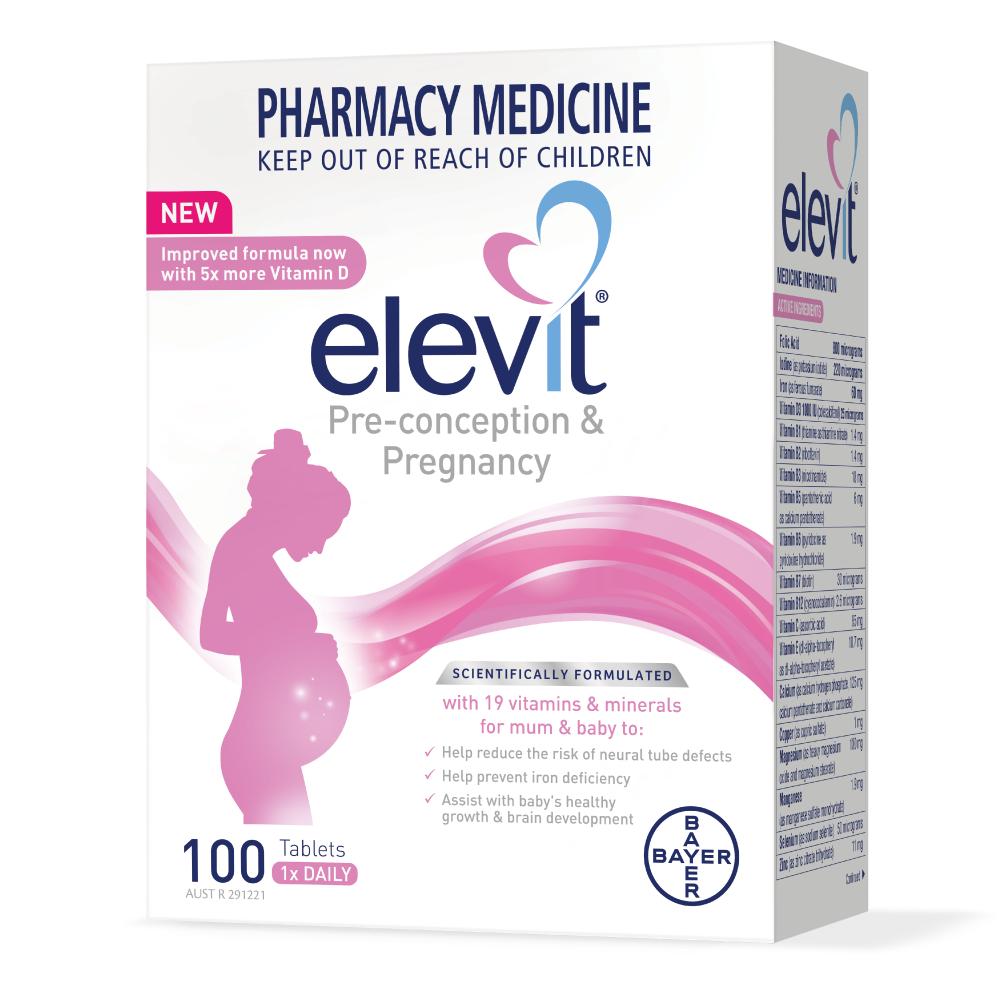 Elevit Pregnancy Vitamin D Tabs 100s – Unichem Pharmacy