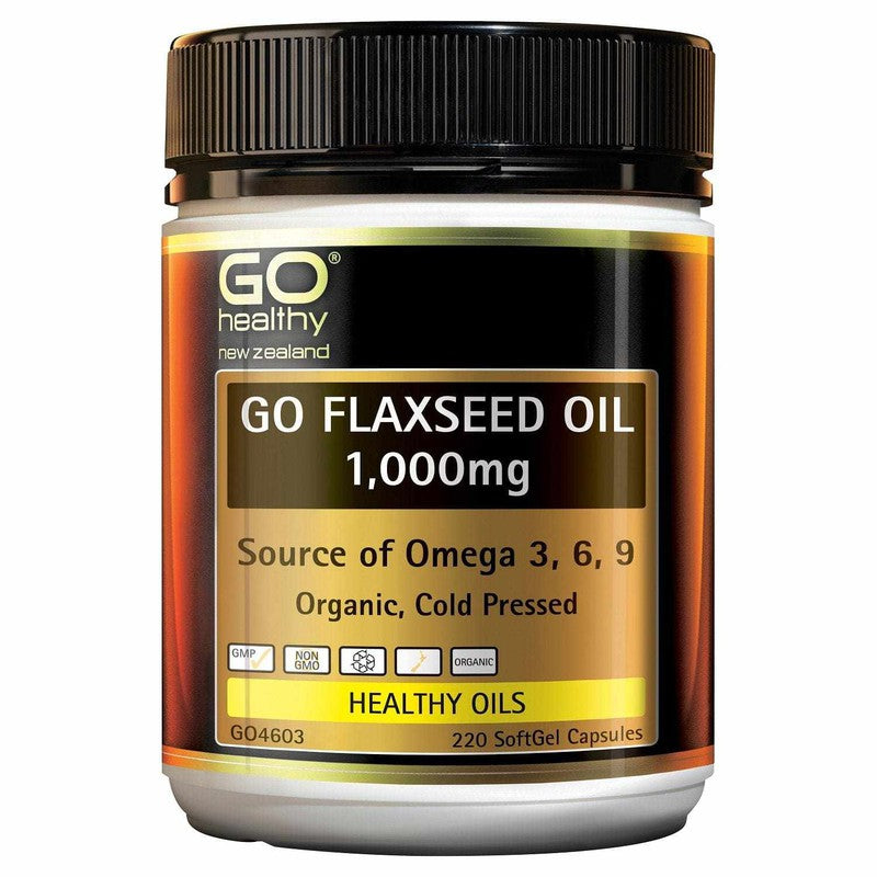 GO Healthy GO Flaxseed Oil 1000mg Capsules 220s – Unichem Pharmacy