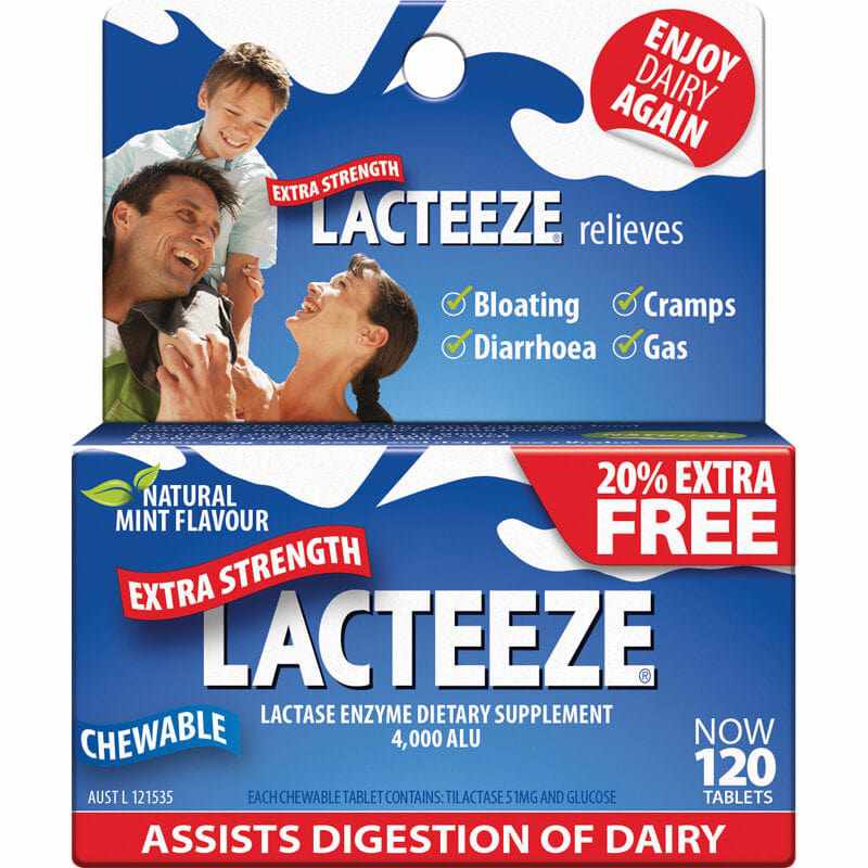 Lacteeze Aids Digestion of Lactose tablets 120s – Unichem Pharmacy