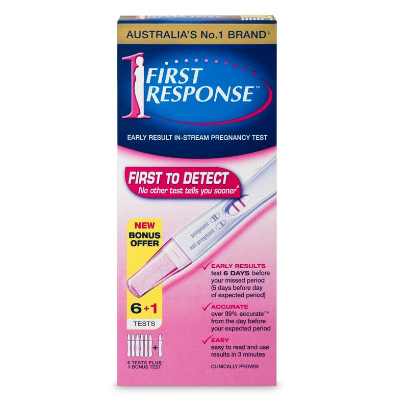 First Response Instream Pregnancy Test Bonus Offer 6 + 1 Pack – Unichem ...