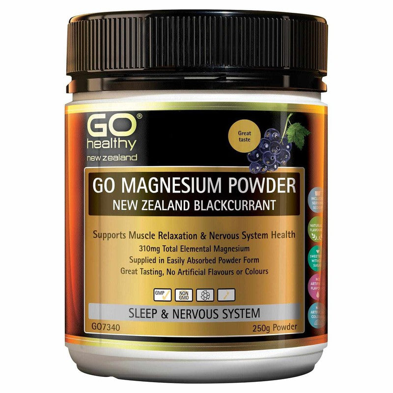 GO Healthy GO NZ Blackcurrant Magnesium Powder 250g – Unichem Pharmacy